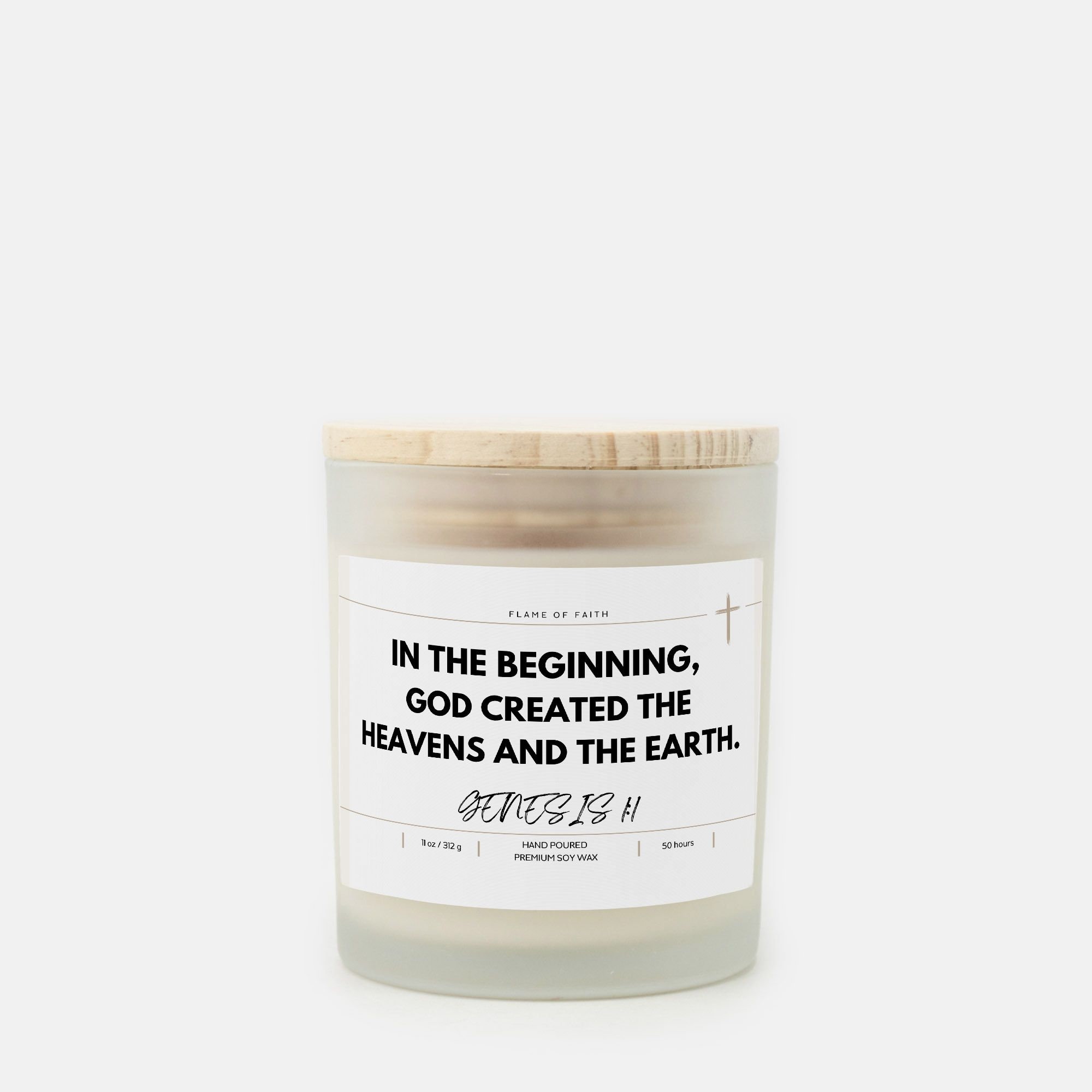 Genesis 1:1 | Bible Verse Candle | Hand Poured 11 Oz Prayer Candle ...