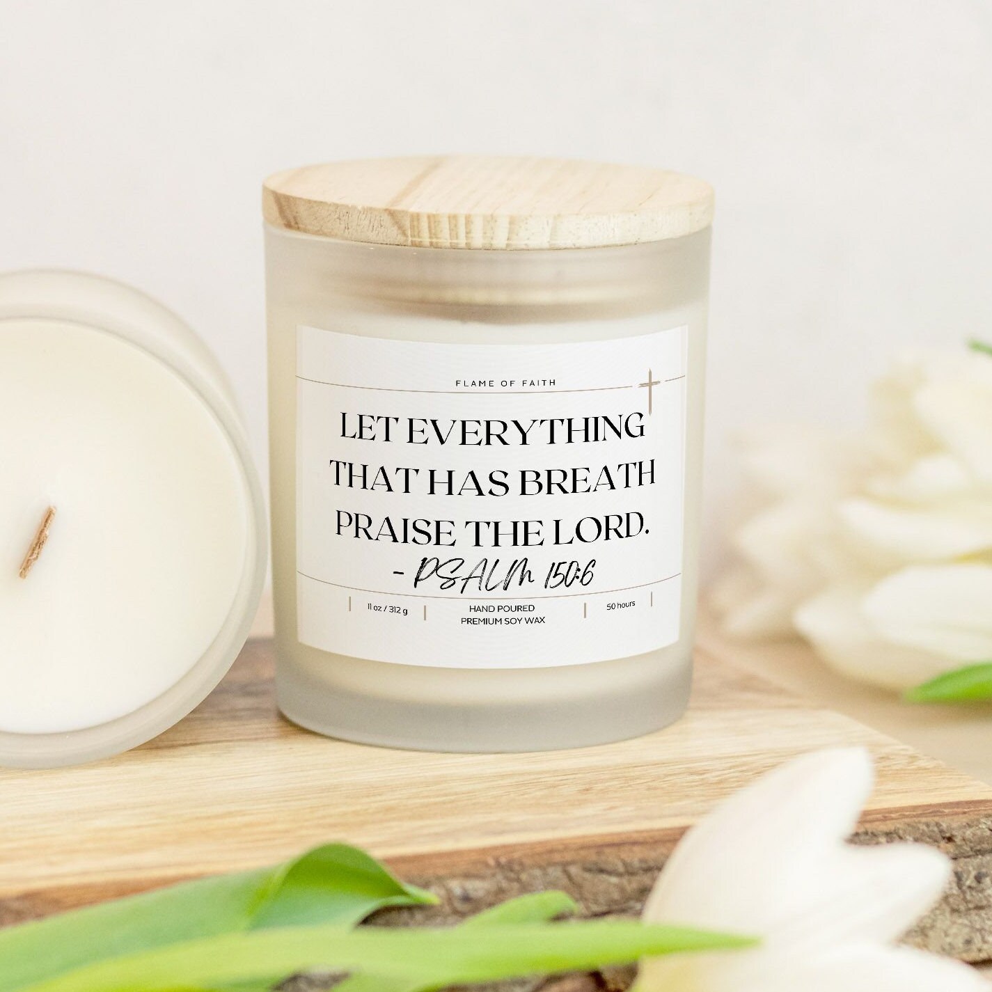 Psalm 150:6 Bible Verse Candle Hand Poured 11 Oz Prayer Candle ...
