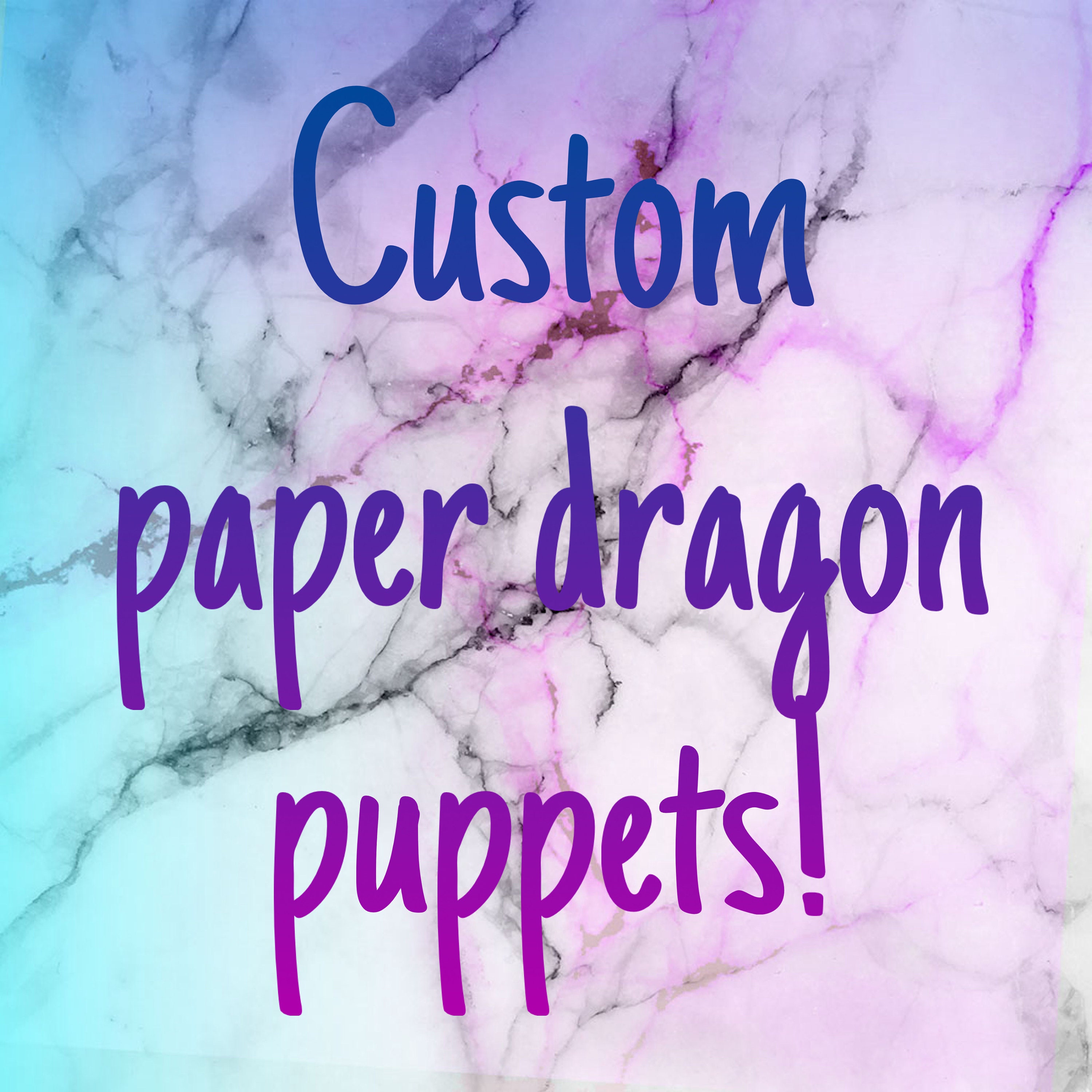 Custom Paper Dragon Puppet - Etsy
