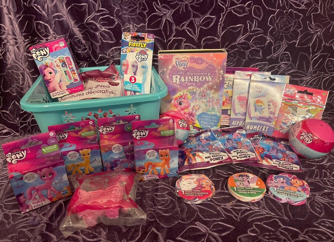 New My Little Pony Easter Basket Figures Ponies Card Games Blind Bags ...