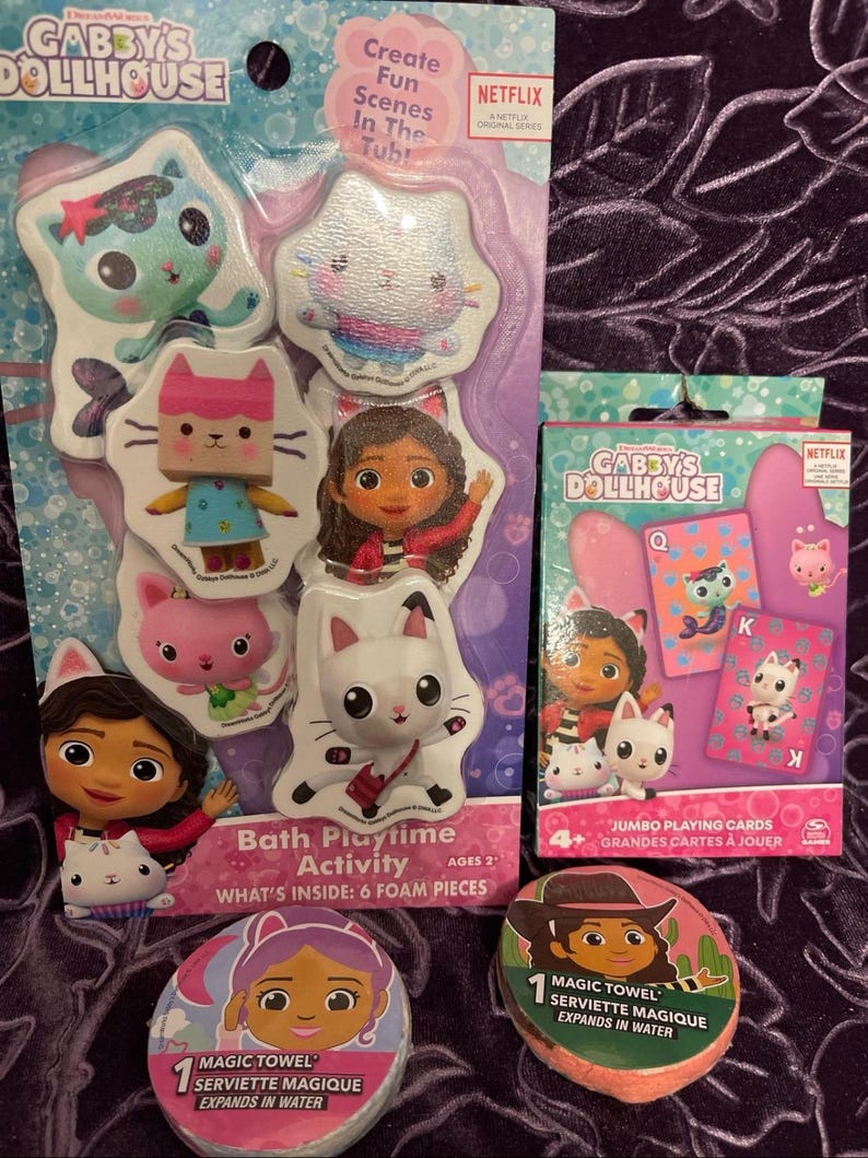 New Gabby’s Dollhouse Easter Basket Figures Puzzles Travel Purse Play ...