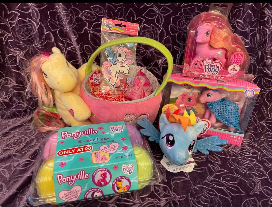 New My Little Pony Themed Easter Basket Eggs Figures Plush Sticker - Etsy