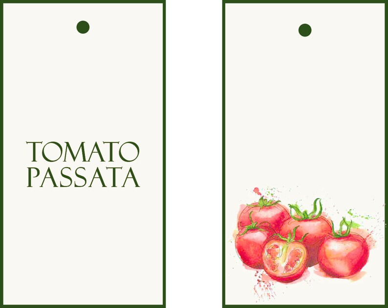 Printable Tomato Passata Label 4 PNG Files Included - Etsy