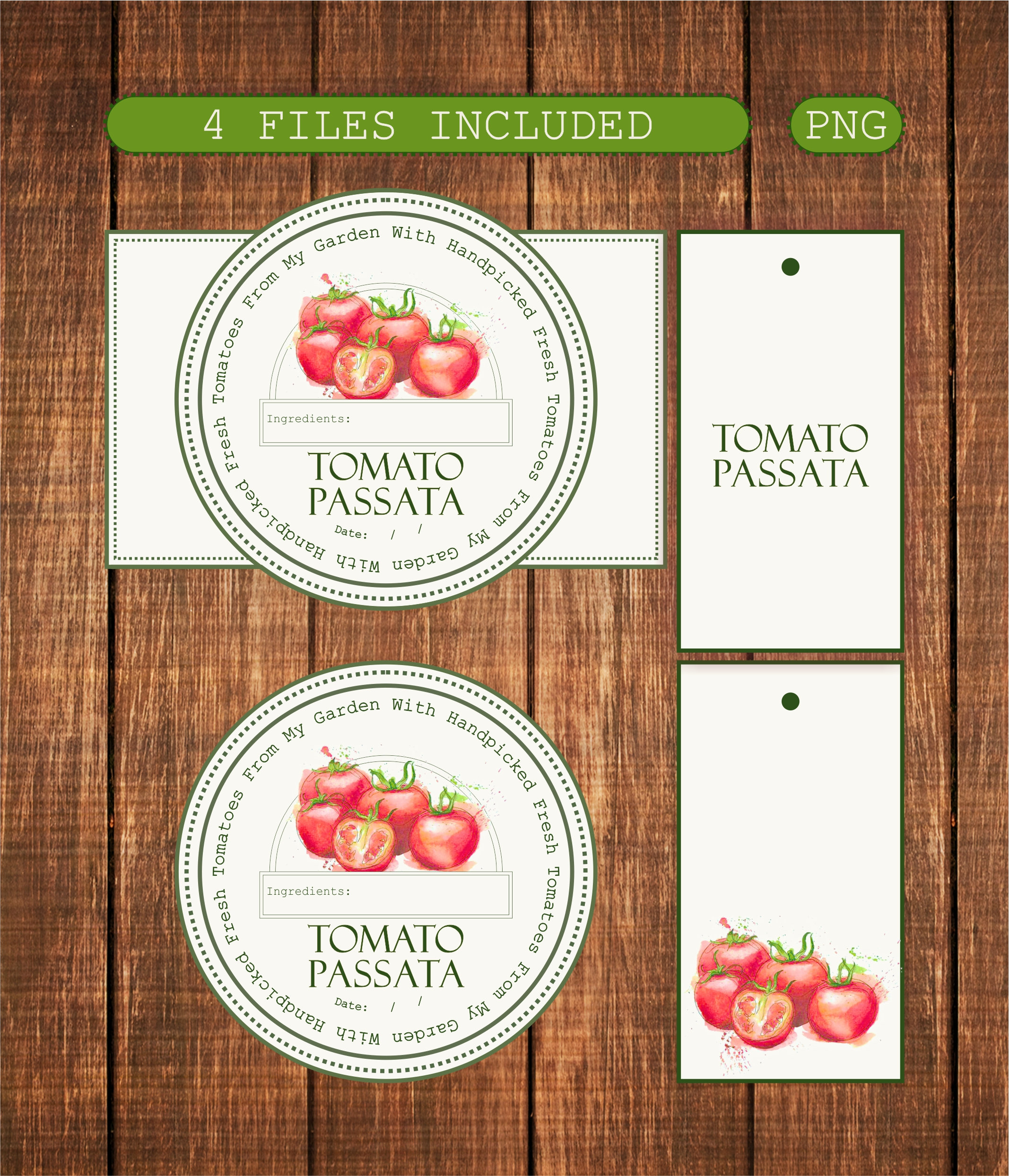 Printable Tomato Passata Label 4 PNG Files Included - Etsy