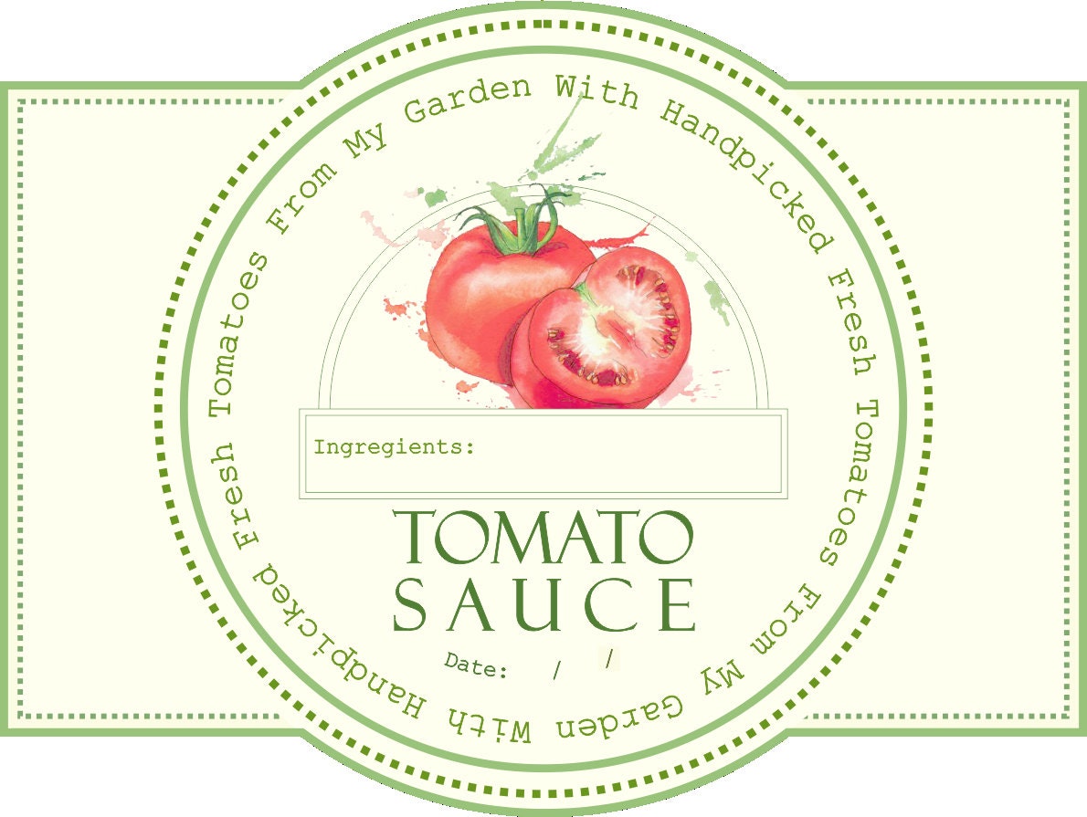 Printable Tomato Sauce Labels 4 PNG Files Included - Etsy