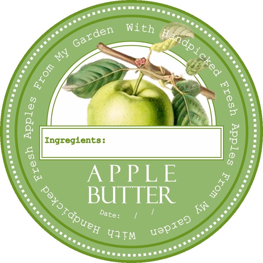 Printable Apple Sauce Labels 4 PNG Files Included - Etsy