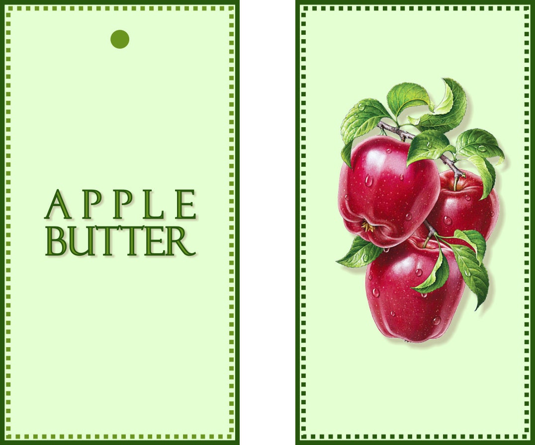 Printable Apple Butter Labels 4 PNG Files Included - Etsy