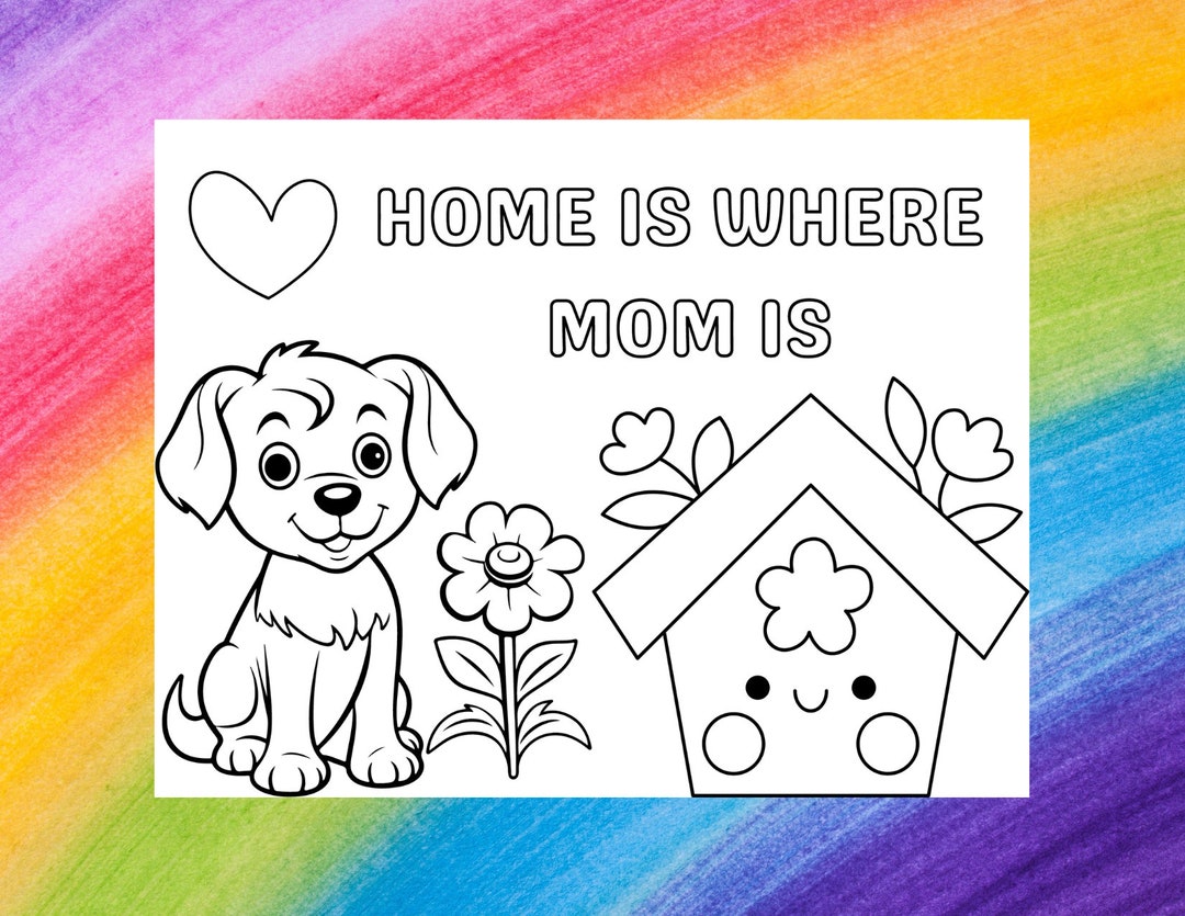 Celebrate Mom Coloring Pages! - Etsy