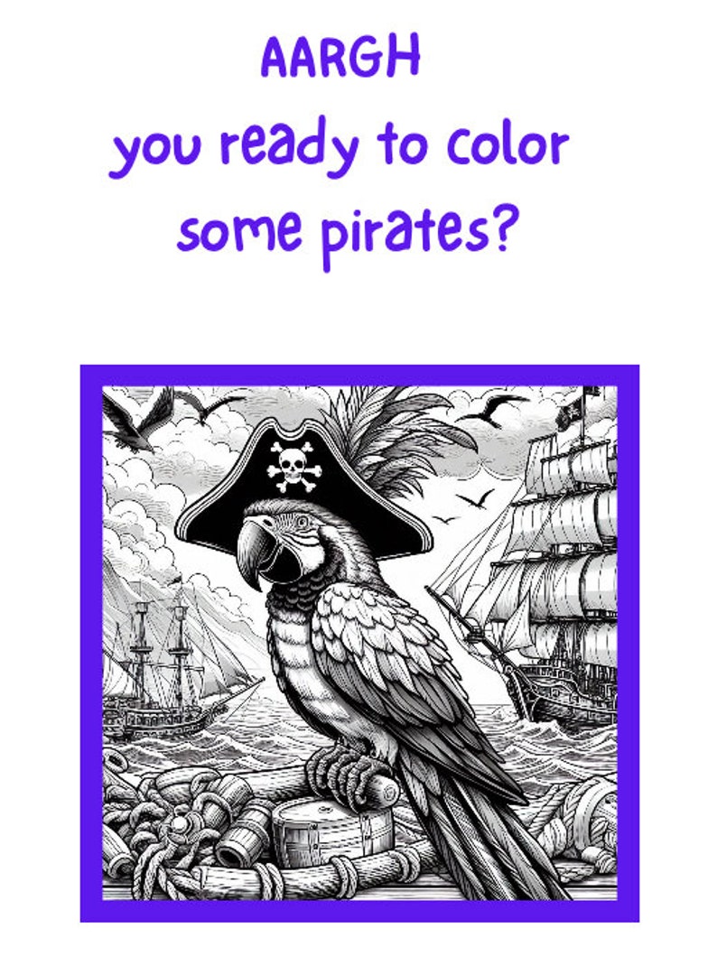 18 Pirate Coloring Pages - Etsy