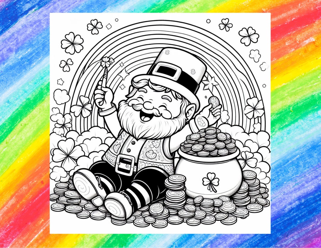 Leprechaun Coloring Pages! - Etsy