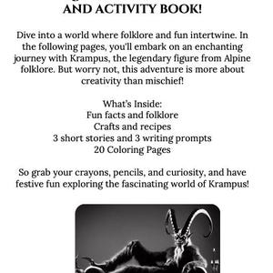 Krampus Activity Book! Instantly Download the PDF! - Etsy