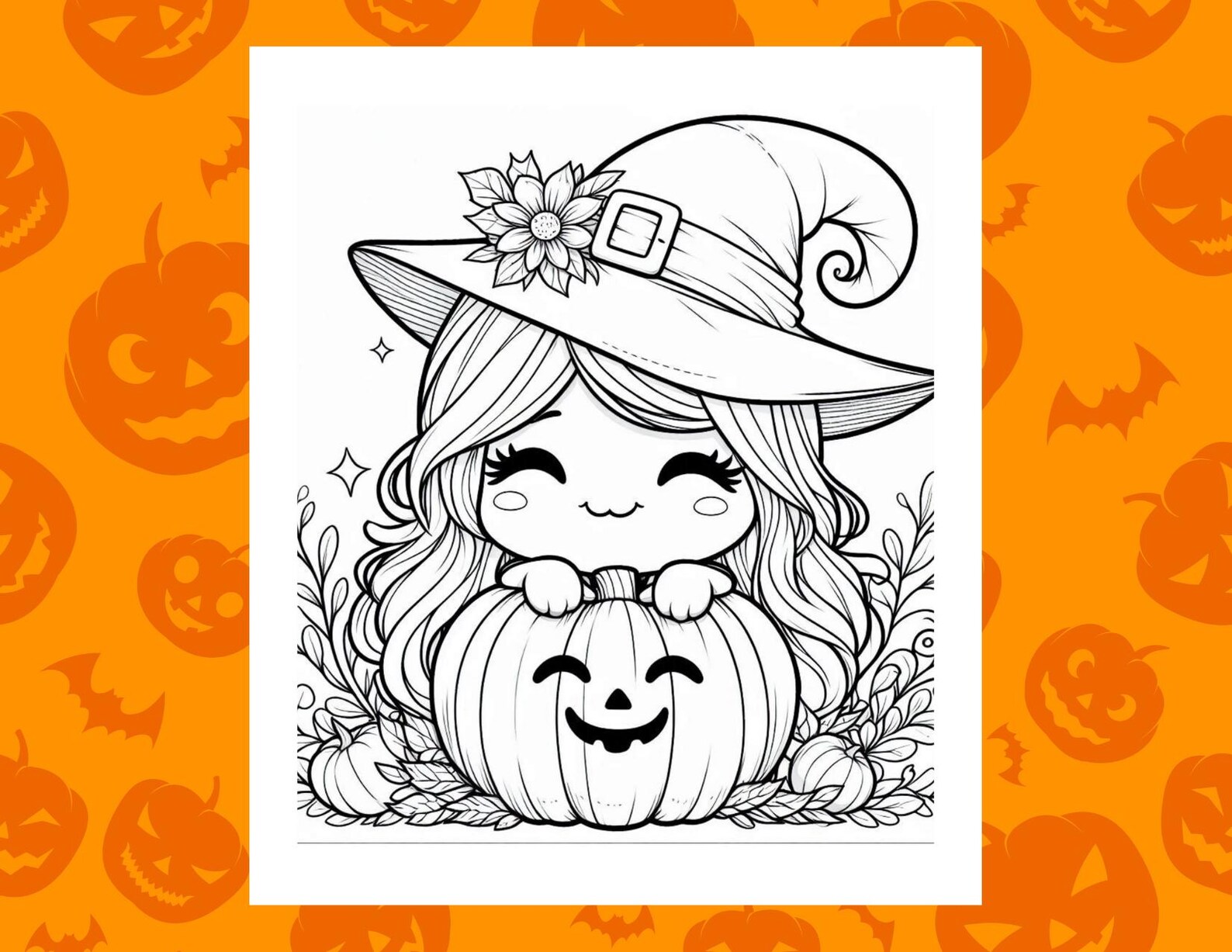 Cute Witch Coloring Pages: Cozy Coven (PDF Download) - Etsy