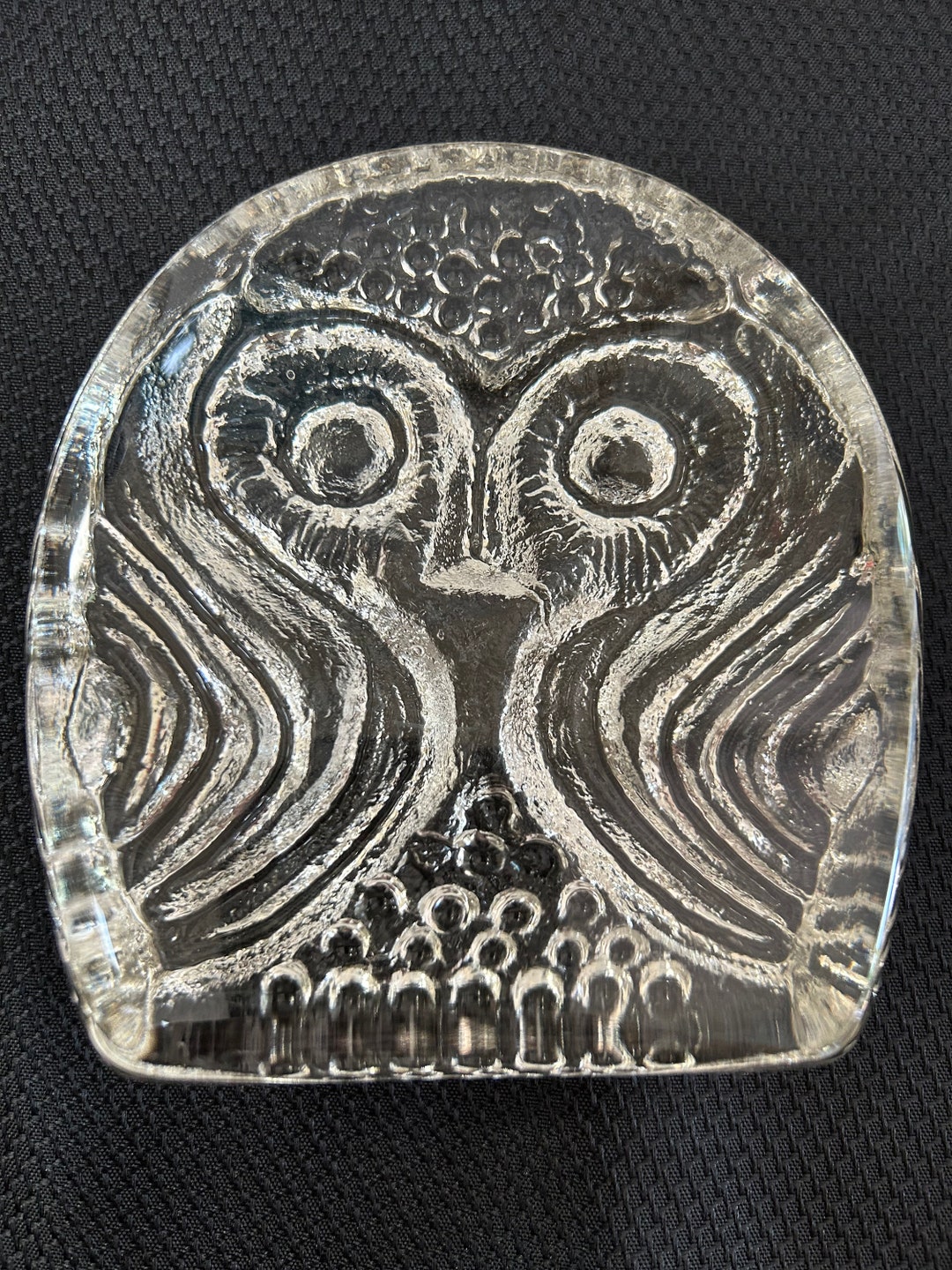 Vintage Pilgrim Glass Owl Bookend - Etsy