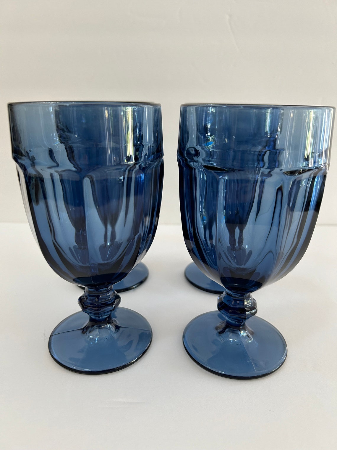 Vintage Libbey Gibraltar Duratuff Cobalt Blue Glasses - Etsy