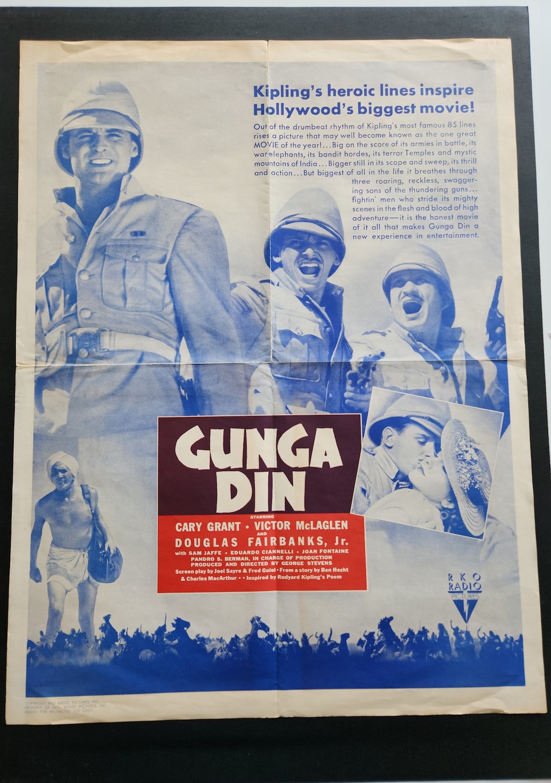 Gunga Din Original Move Poster 1939 - Etsy