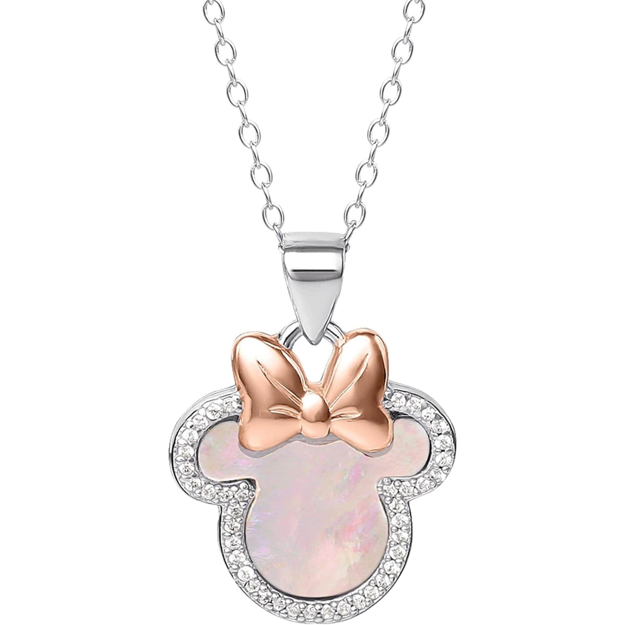 Minnie Mouse Jewelry, Minnie Sterling Silver CZ Necklace, Mother of ...