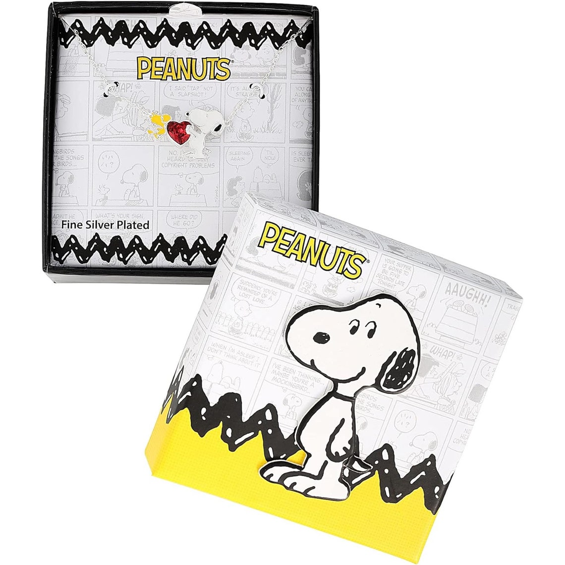 Snoopy Jewelry With Woodstock, Moon, or Heart Pendant Peanuts Womens ...