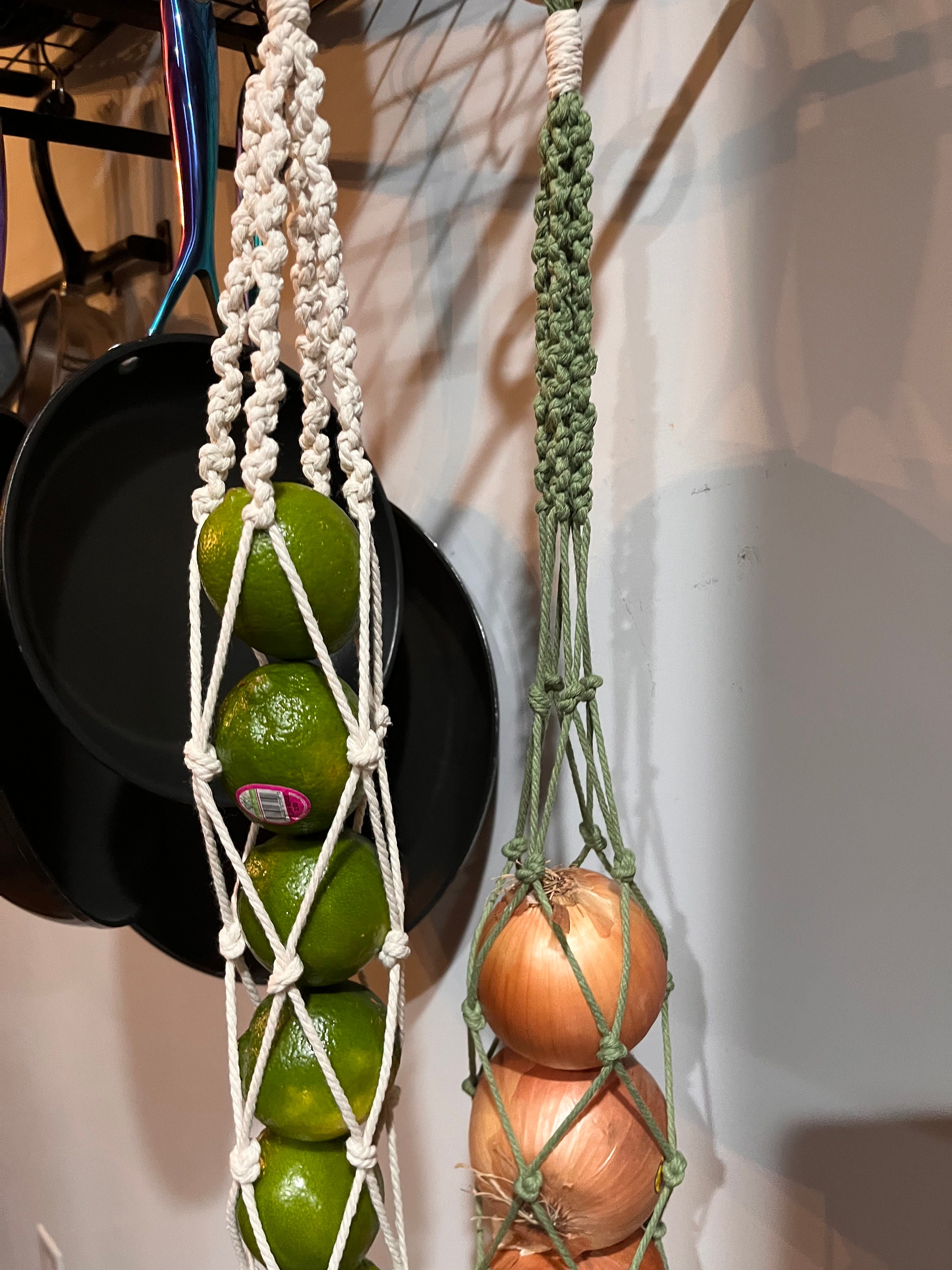 Macrame Veggie Hanger - Etsy