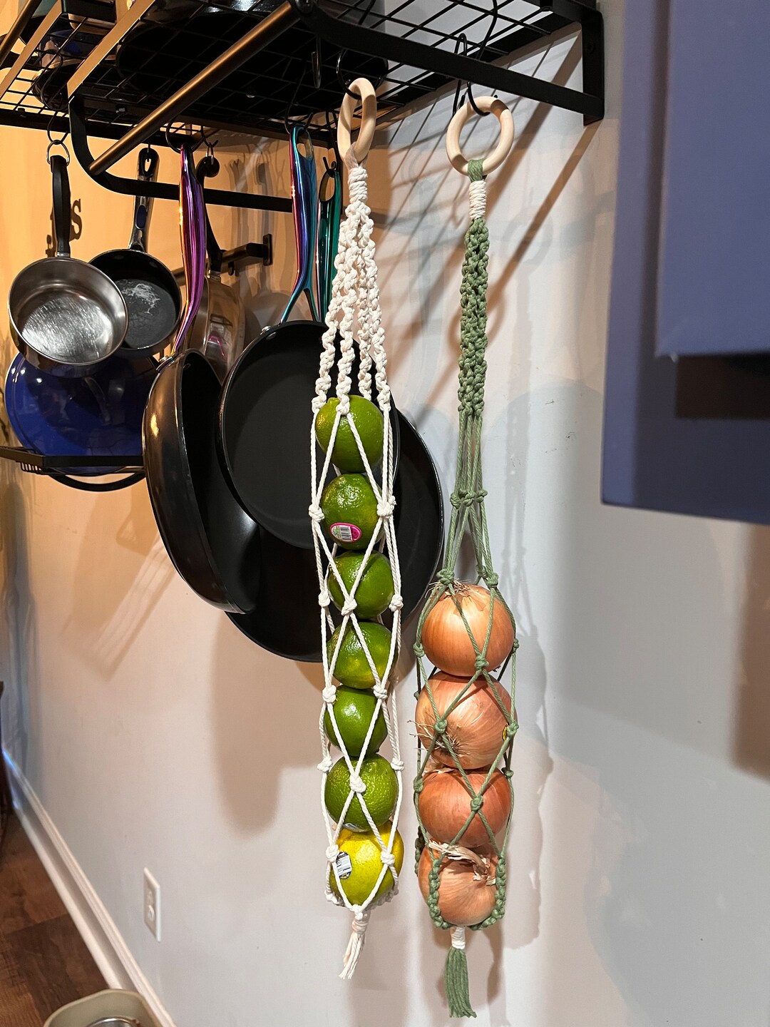 Macrame Veggie Hanger - Etsy