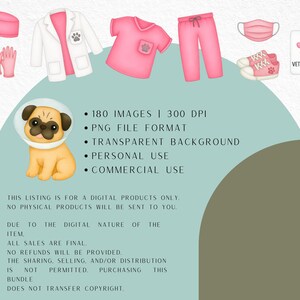 Watercolor Vet Clipart, Veterinary PNG, Animals, Medical Tools, Vet ...