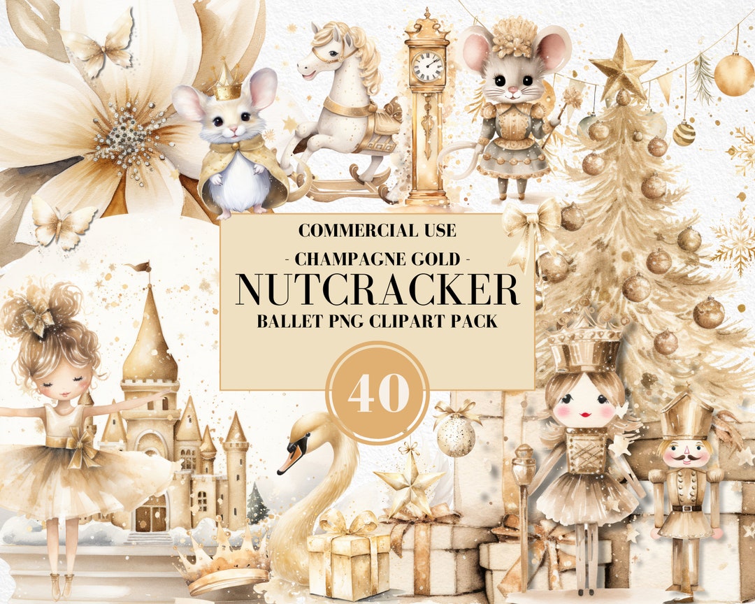 Watercolor Nutcracker Ballet Clipart, Nutcracker Christmas, Ballerina ...