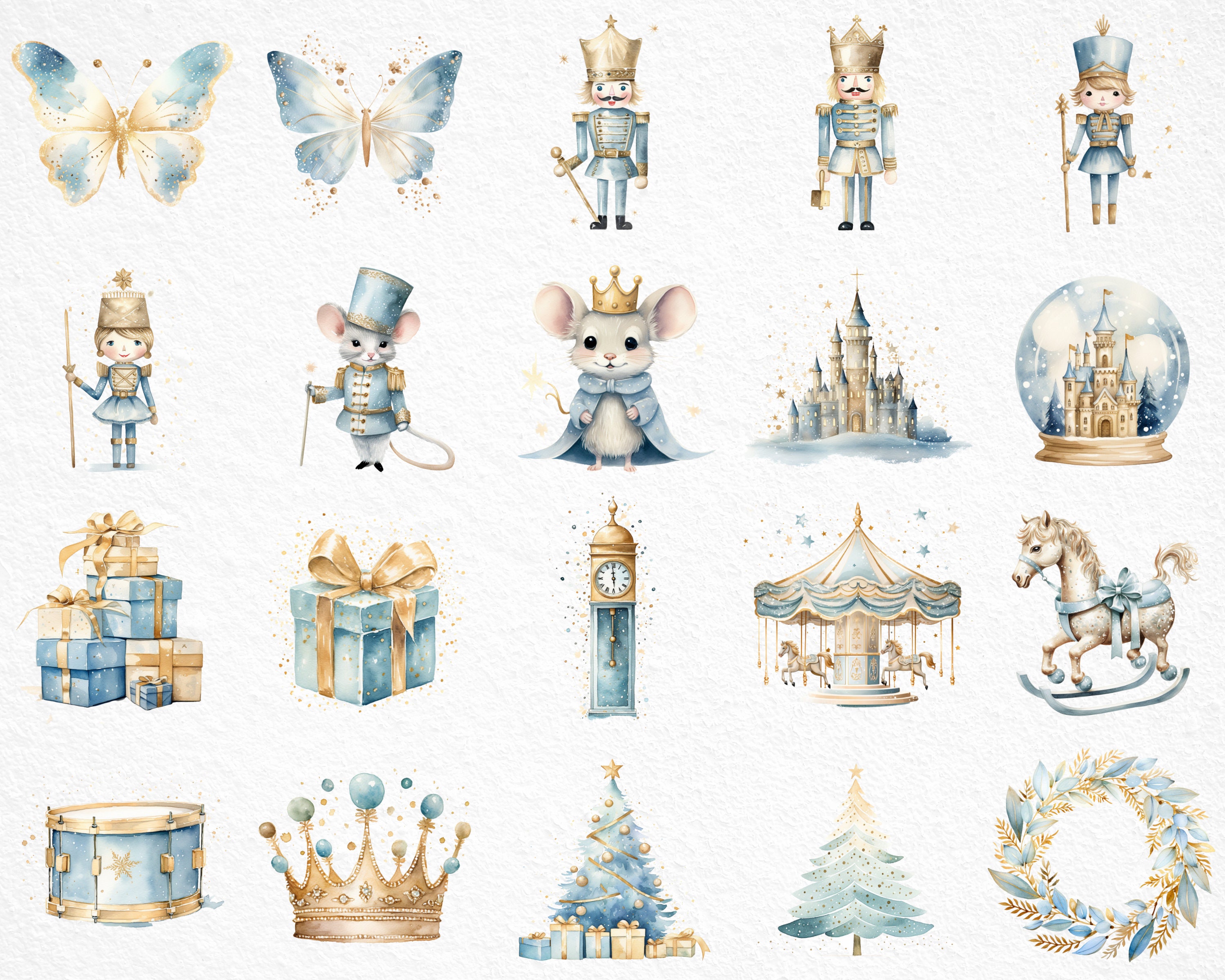 Watercolor Nutcracker Ballet Clipart, Nutcracker Christmas, Ballerina ...