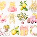 Watercolor Pink Lemonade Clipart, Pink Lemonade Birthday, Pink Lemonade ...