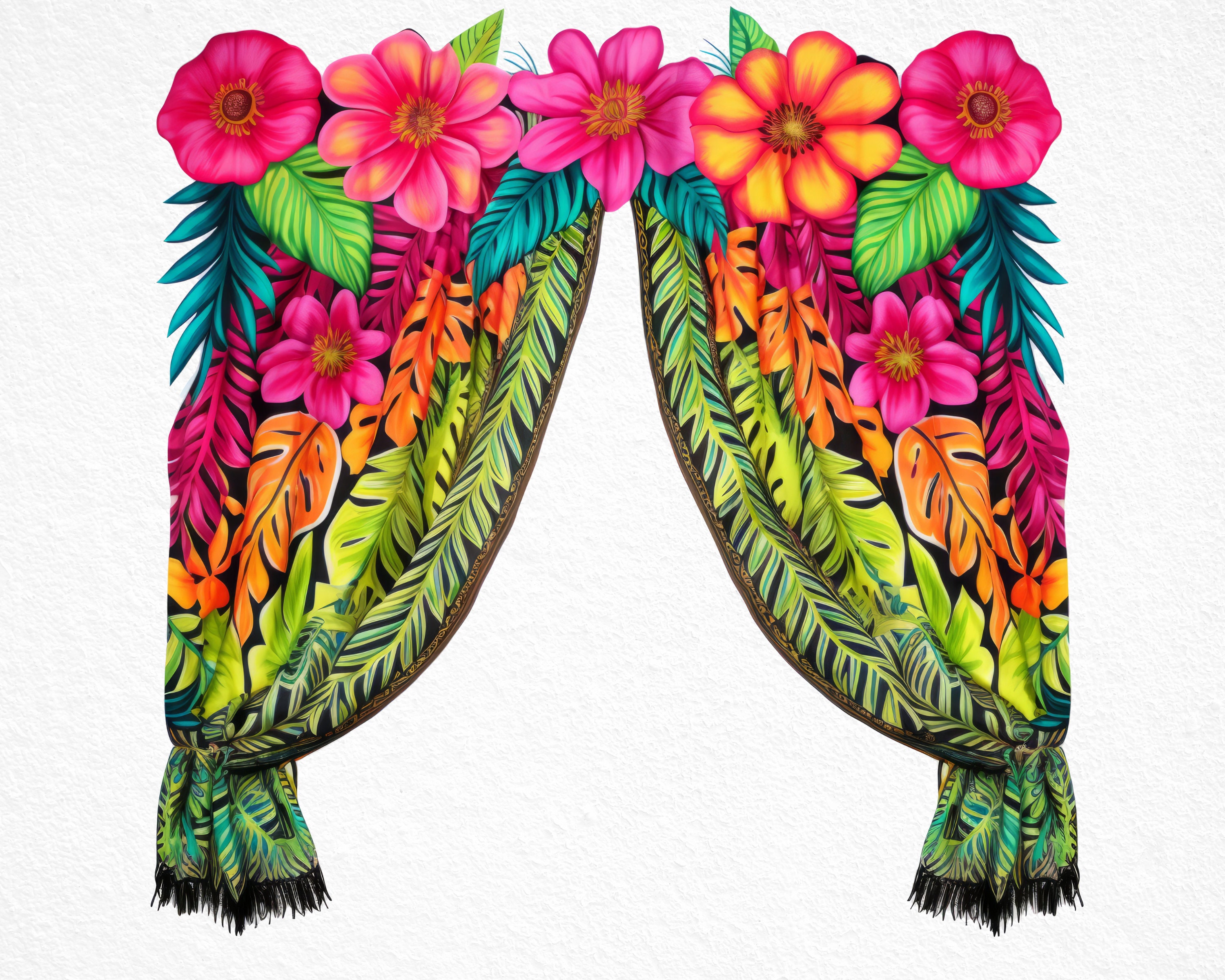 Neon Rainbow Safari Birthday Clipart, Neon Rainbow Leopard, Cheetah ...