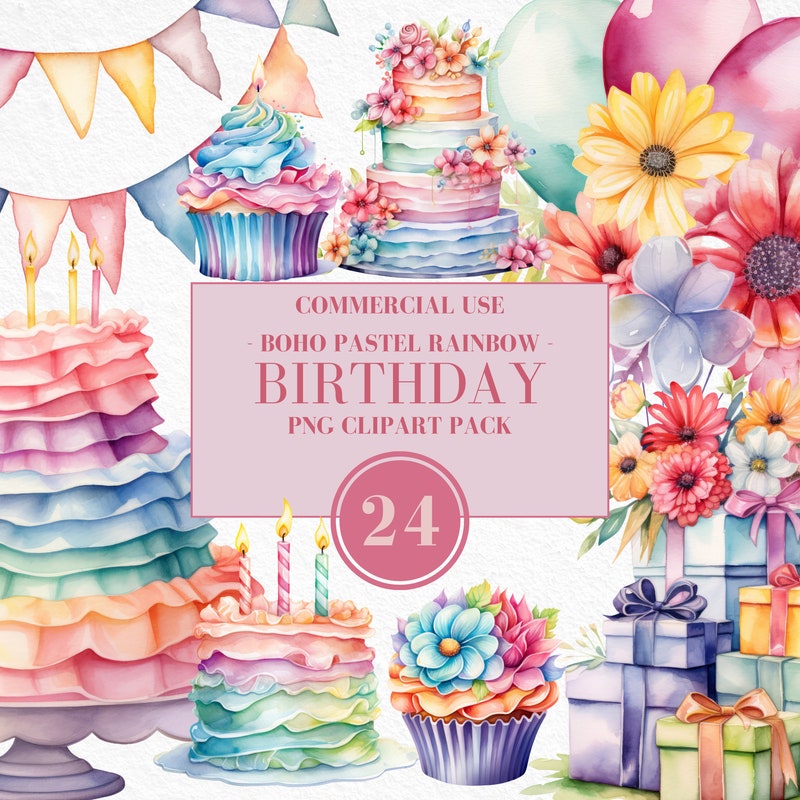 Pastel Rainbow Birthday - Etsy
