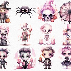 Watercolor Pastel Halloween Clipart, Pasteloween Clipart, Cute Pastel ...