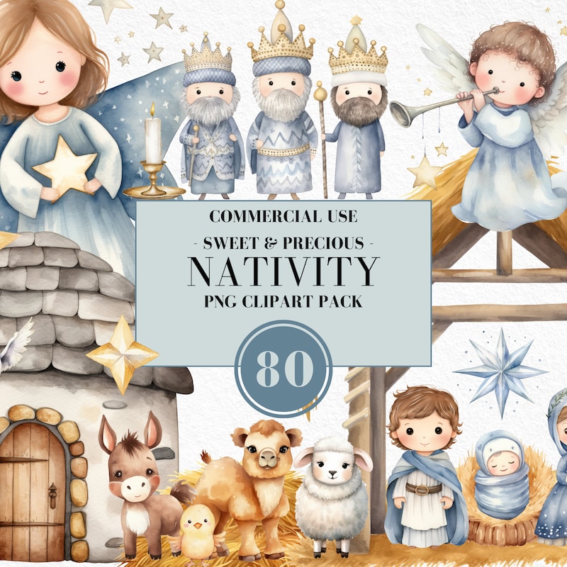 Nativity Clipart - Etsy