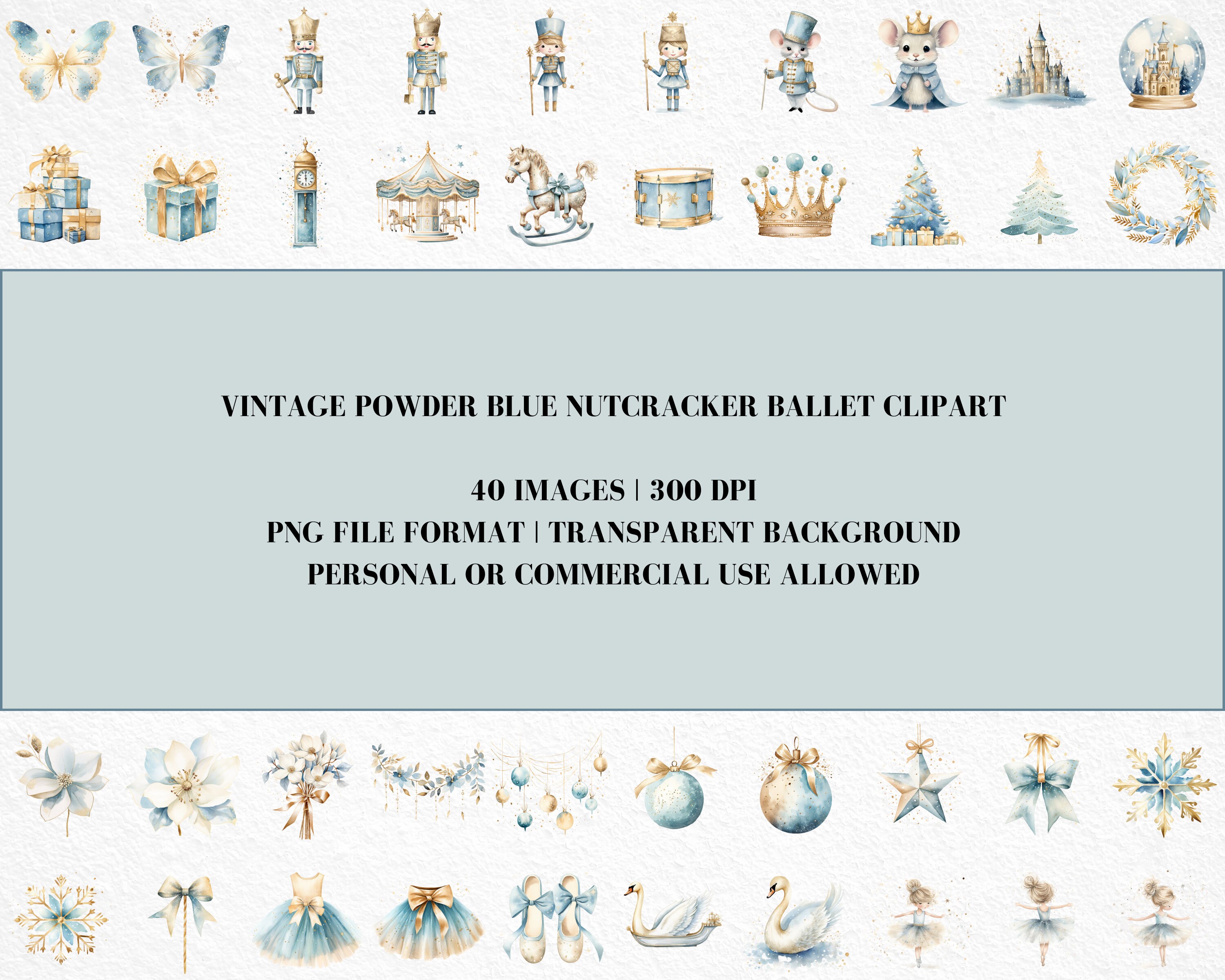 Watercolor Nutcracker Ballet Clipart, Nutcracker Christmas, Ballerina ...