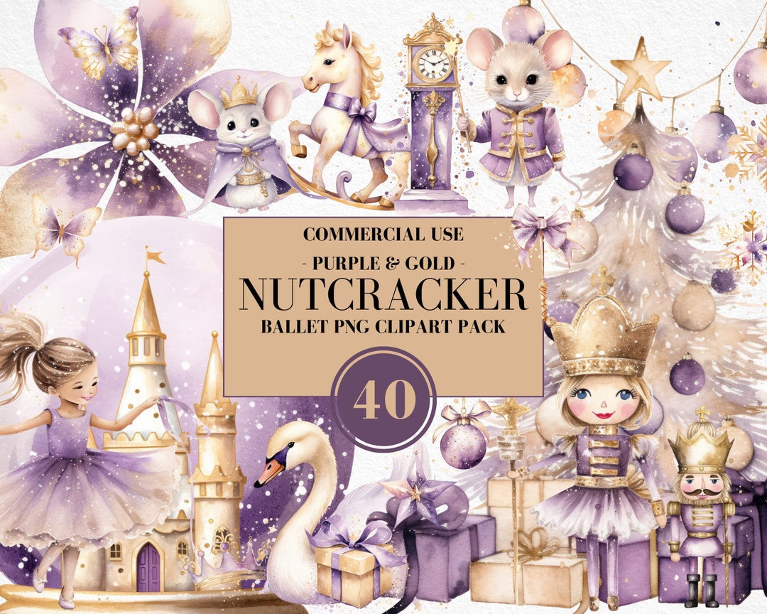 Watercolor Nutcracker Ballet Clipart, Nutcracker Christmas, Ballerina ...