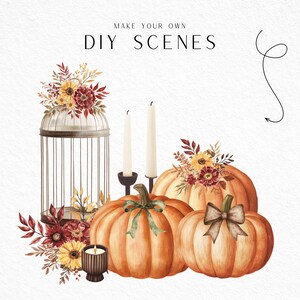 Watercolor Autumn Bouquets, Pumpkin Bouquets, Boho Pumpkin Florals ...