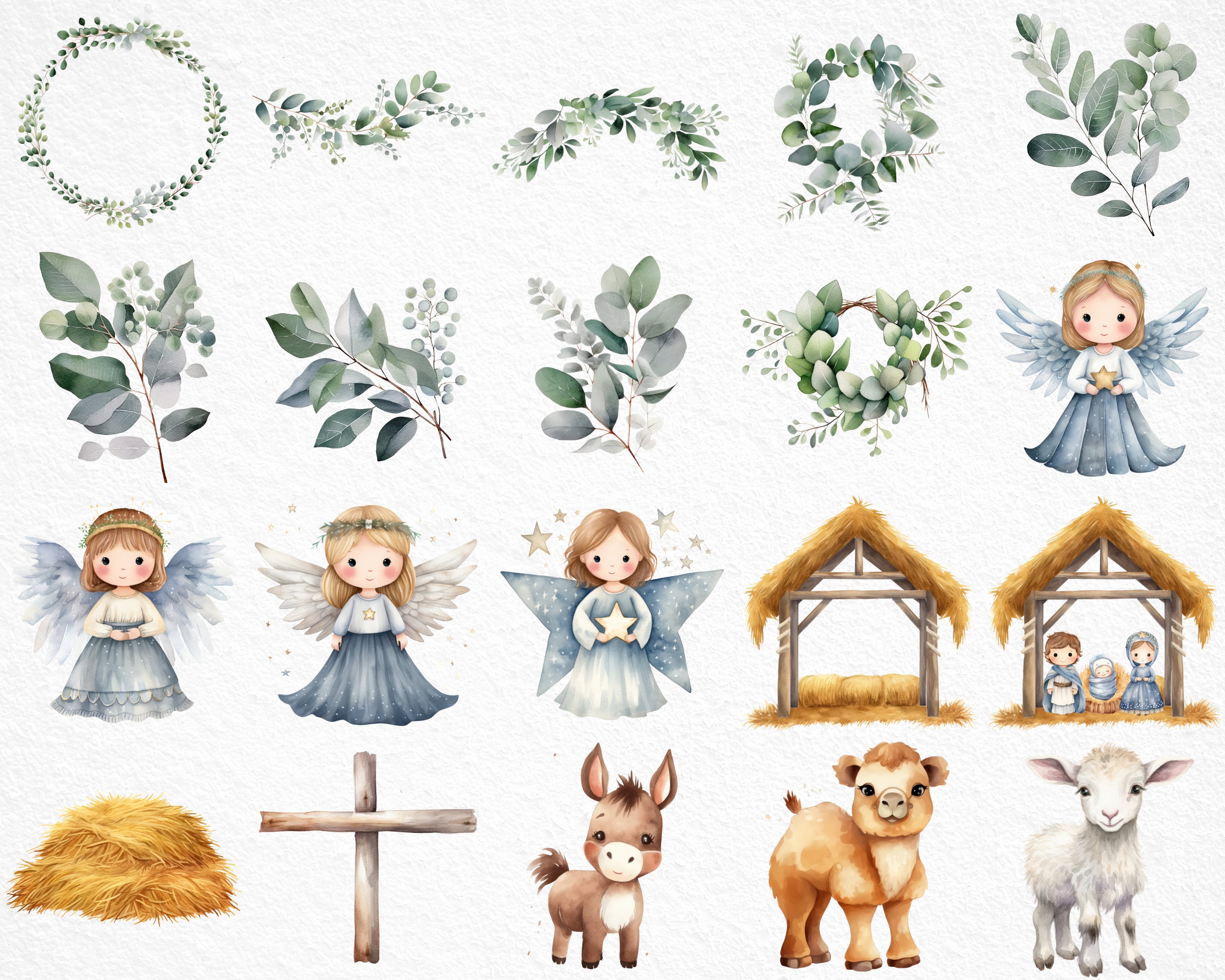 Cute Nativity Clipart, Christmas Nativity Clipart, Precious Moments ...