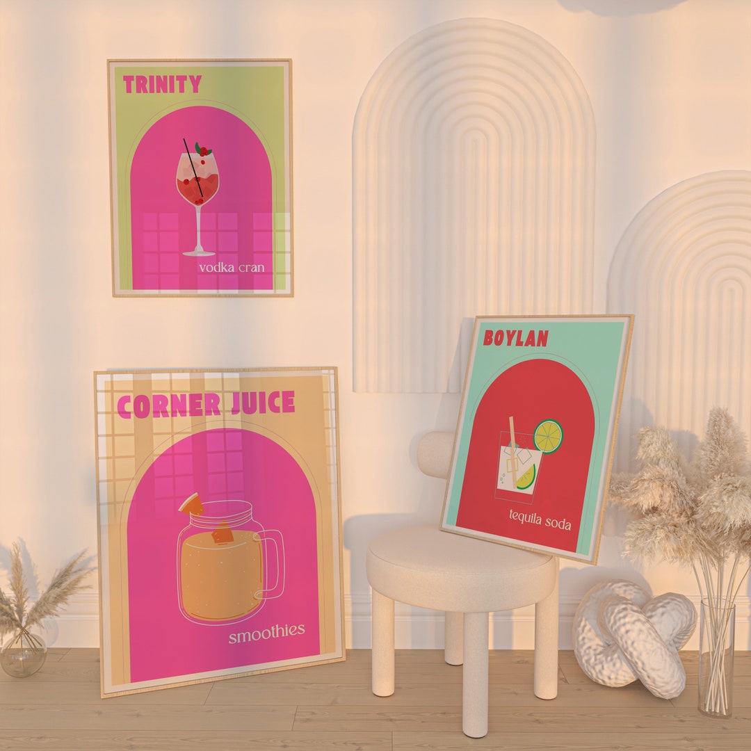 University of Virginia Corner Prints, Six Colorful UVA Corner ...