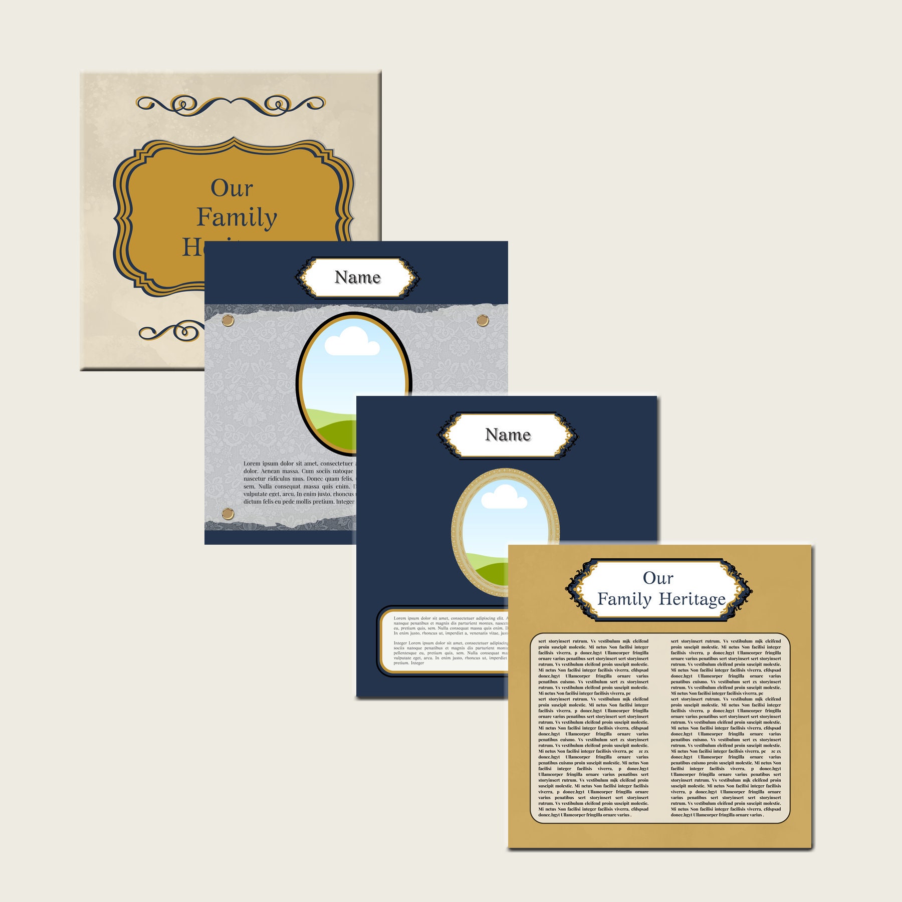 Customizable 6-generation Family Tree / Editable Canva Family Tree / 12 ...