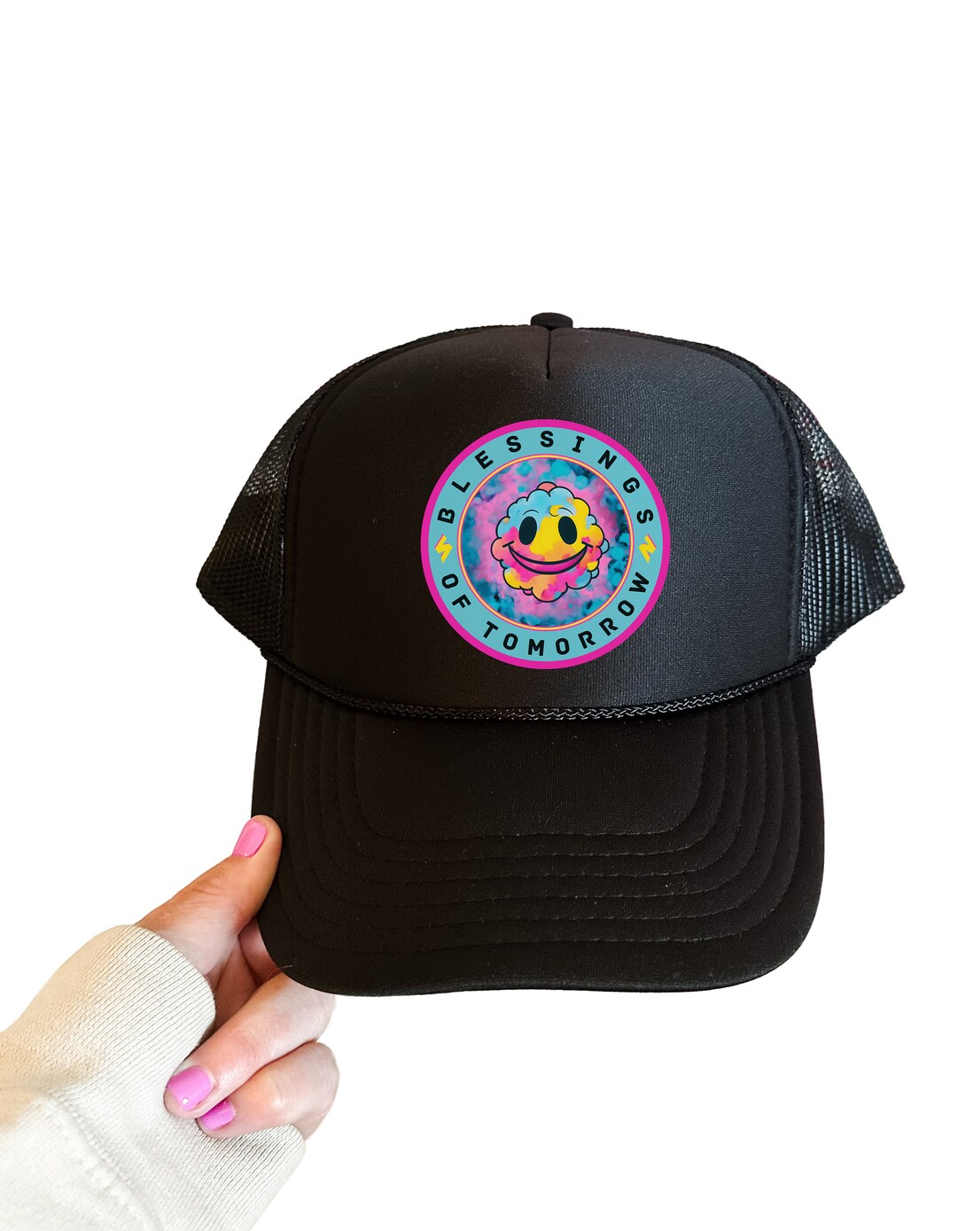 Blessing of Tomorrow Unisex Trucker Beach Hat, Foam Mesh Christian Cap ...