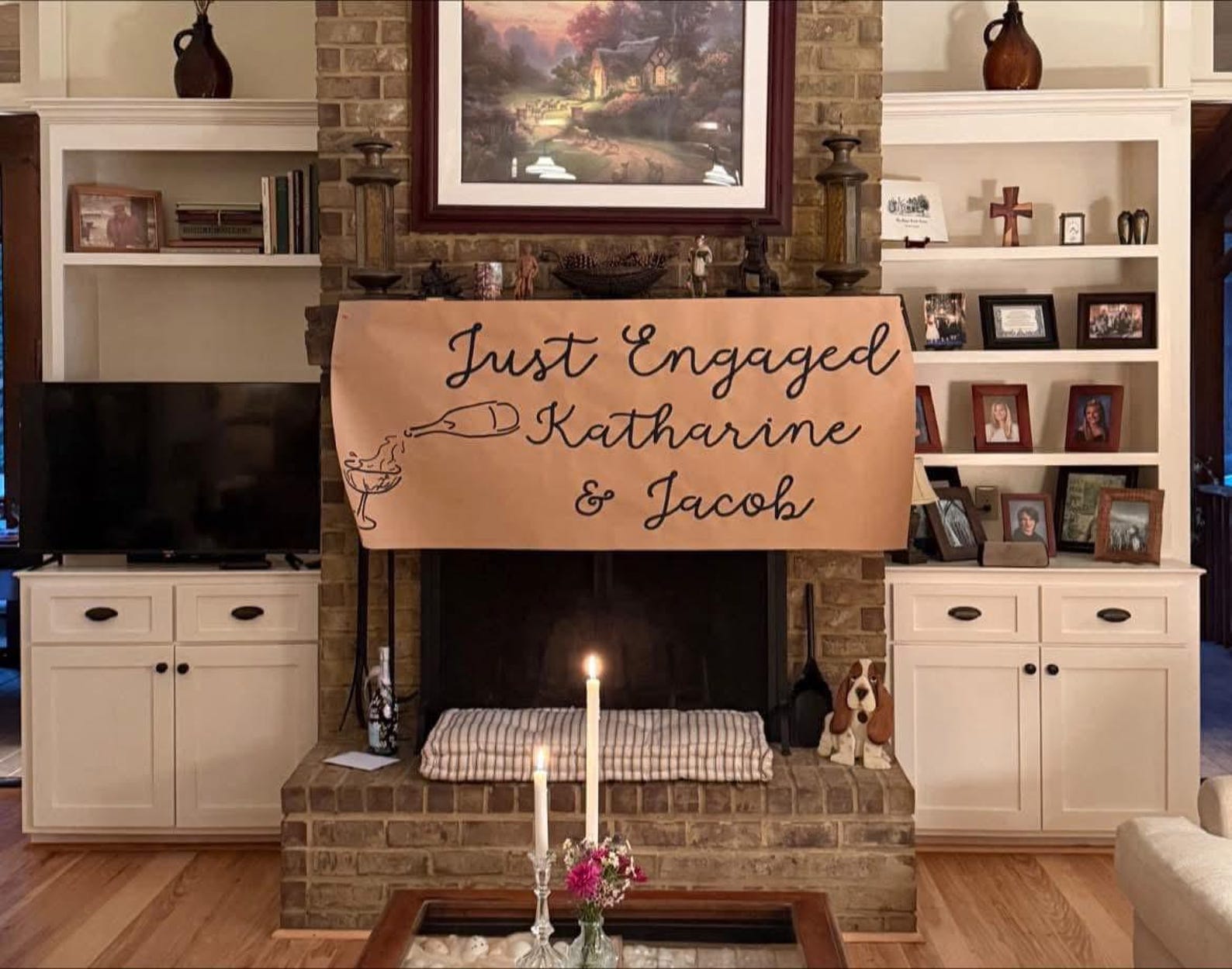 Engagement Painted Banner - Etsy