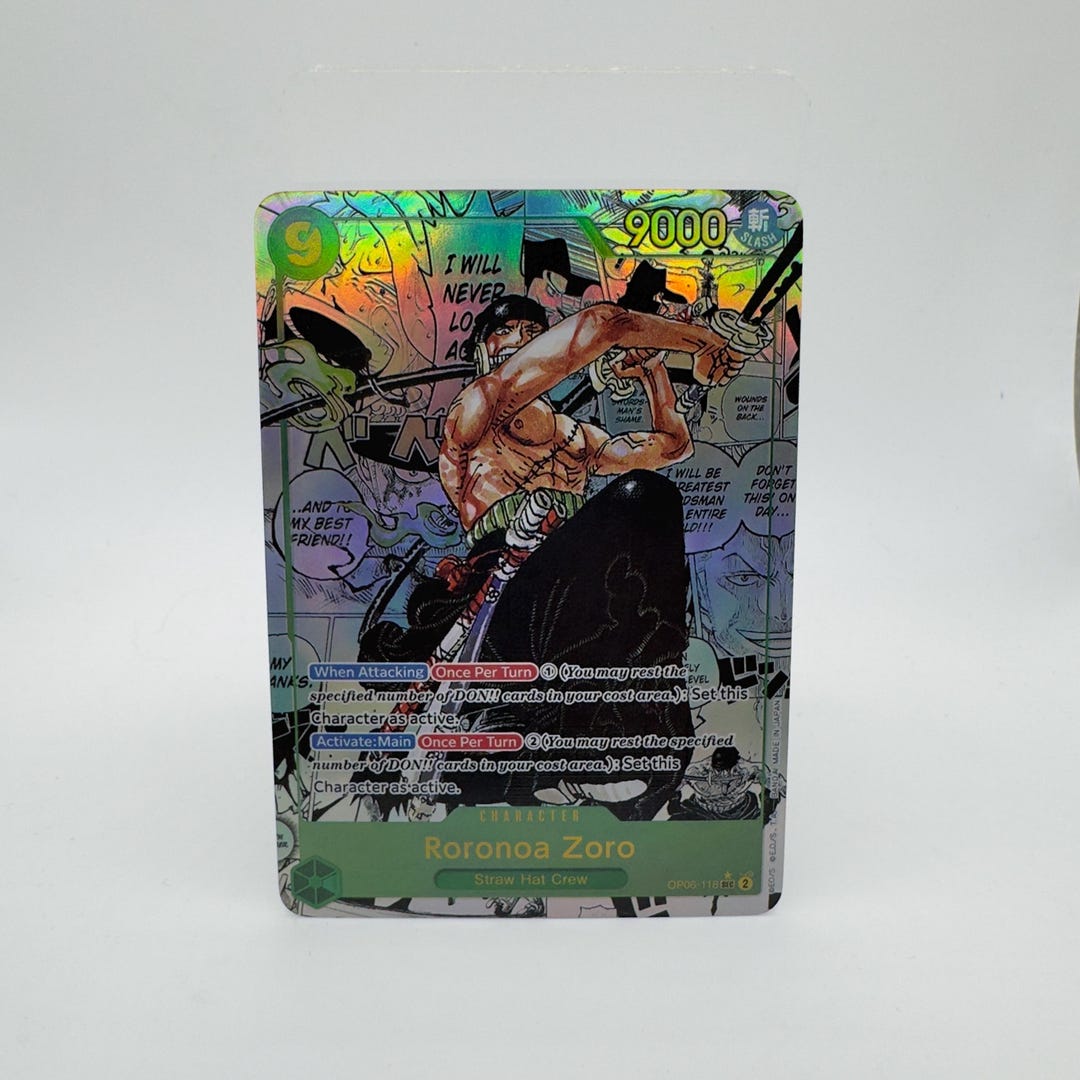 Zoro Manga Card From OP06. PROXY Card for Collectors. - Etsy