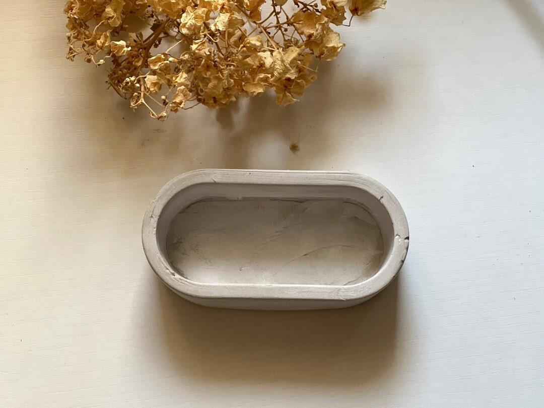 Handcrafted Small Rectangular Oval Cement Box Modern - Etsy