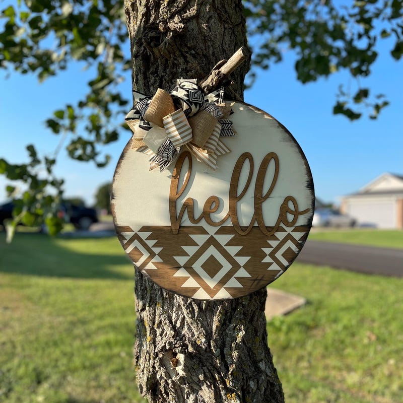 Aztec Door Hanger - Etsy