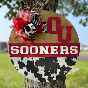 OU Door Hanger Oklahoma OU Door Sign Oklahoma Sooners University of ...