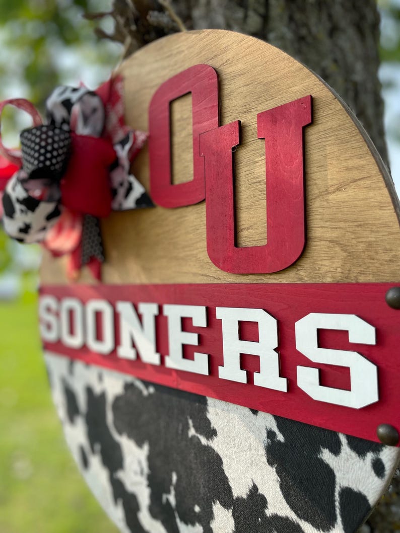OU Door Hanger Oklahoma OU Door Sign Oklahoma Sooners University of ...