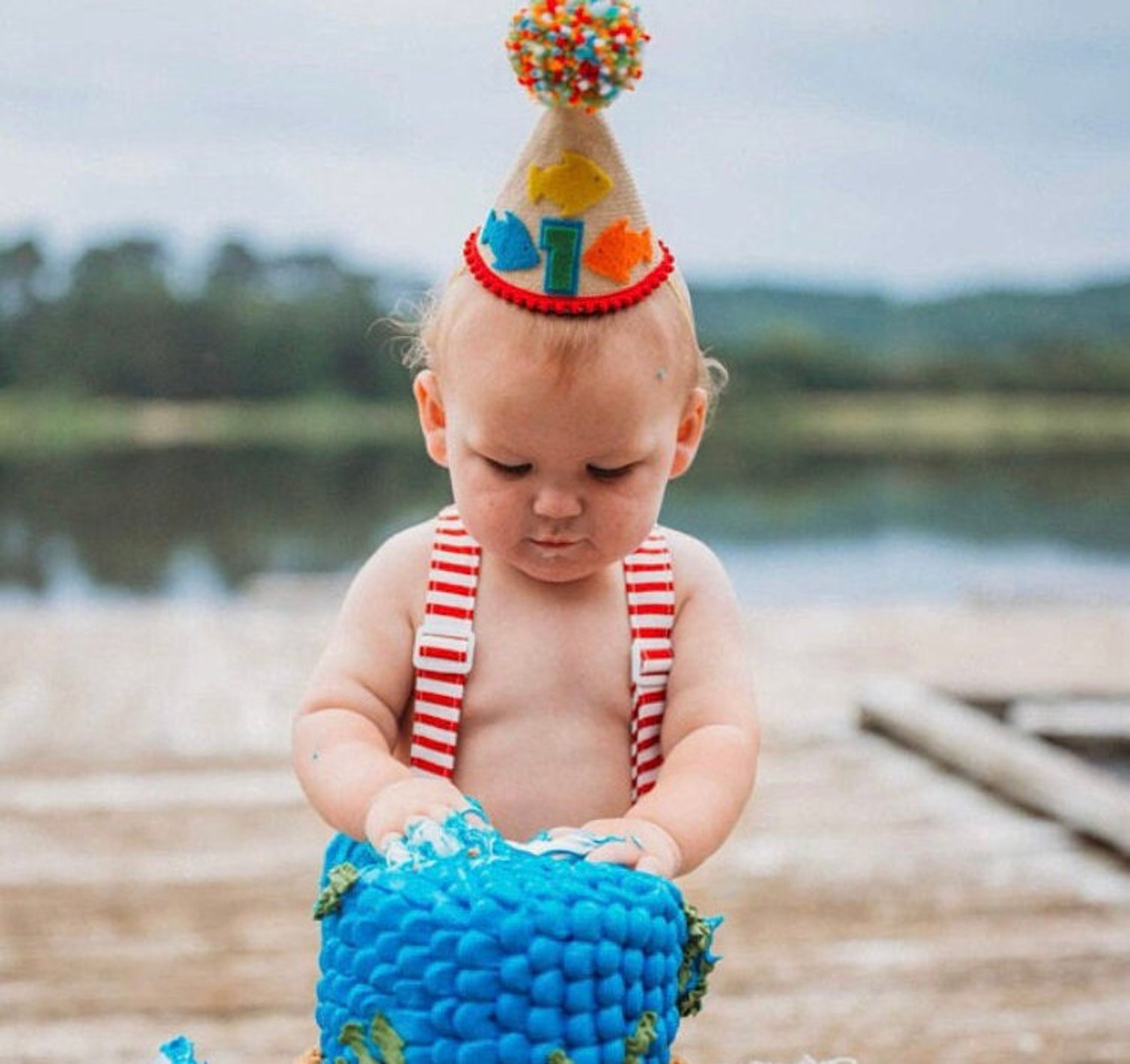 Dog 1st Birthday Hat, First Puppy Pawty, Cake Smash One Year Old Party ...