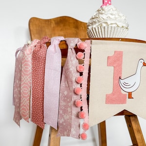 One Silly Goose Highchair Banner, First Birthday Fabric Garland, 1st ...