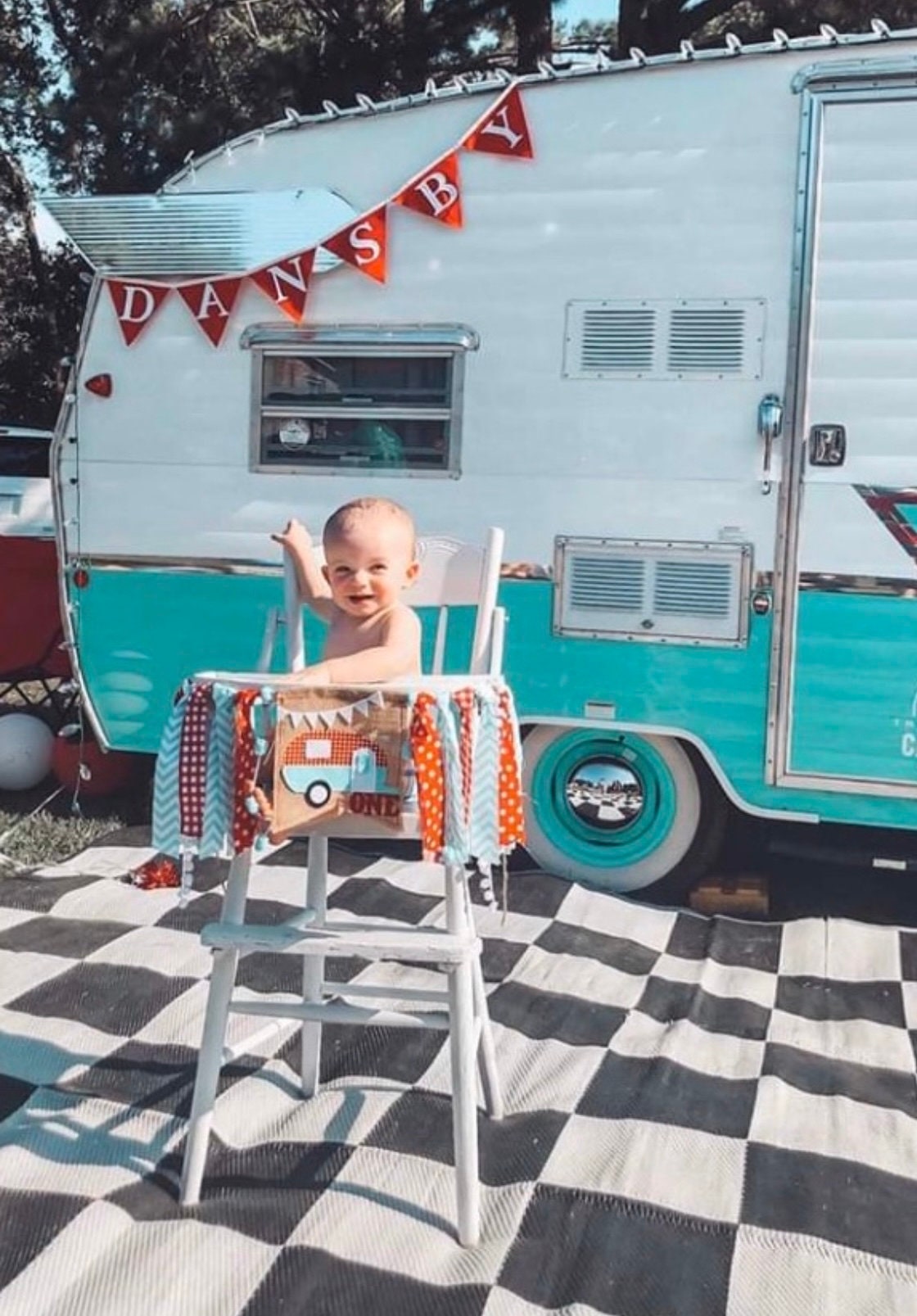 Camping Highchair Banner 1st Birthday High Chair Sign One - Etsy