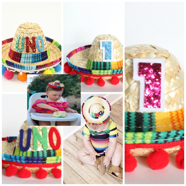 Mini Sombrero, Uno First Birthday Hat, Fiesta 1st Party, Taco About A ...