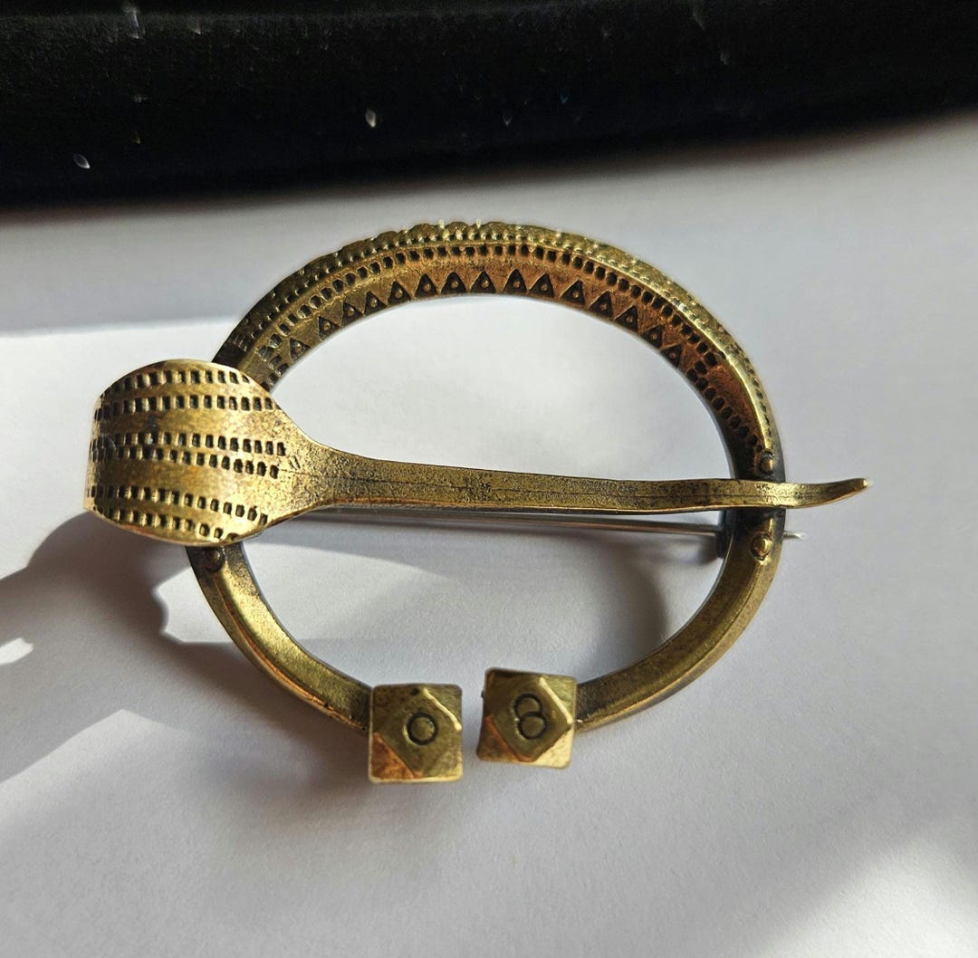 Fibula Cloak Pin Kalevala Koru Vintage Penannular Brooch Bronze Viking ...