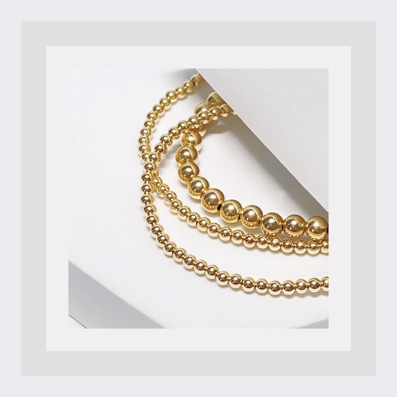 IT'S A STACK 14k Gold Filled Bracelets 3mm and 5mm, Minimalist Jewelry ...